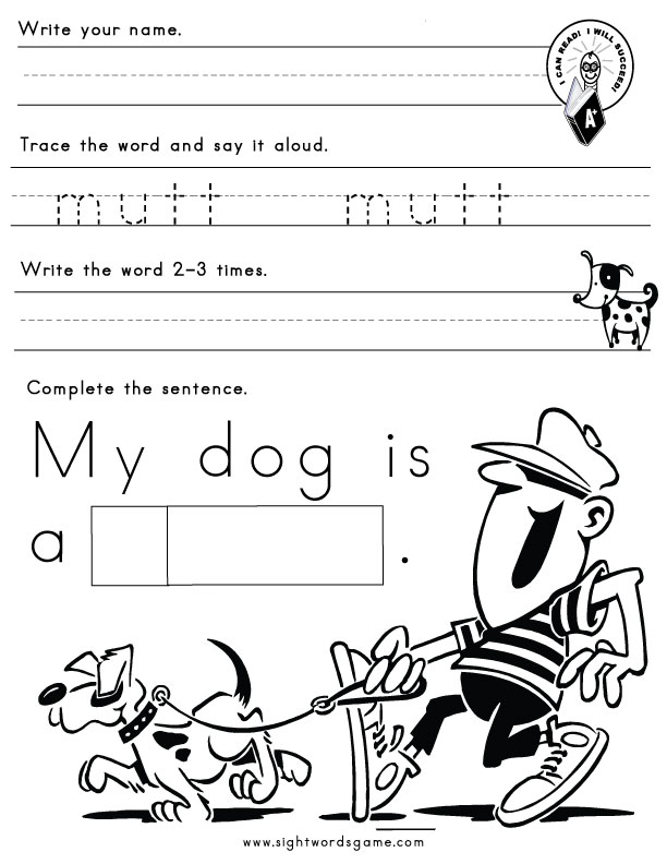 -UTT Word Family - Sight Words, Reading, Writing, Spelling & Worksheets