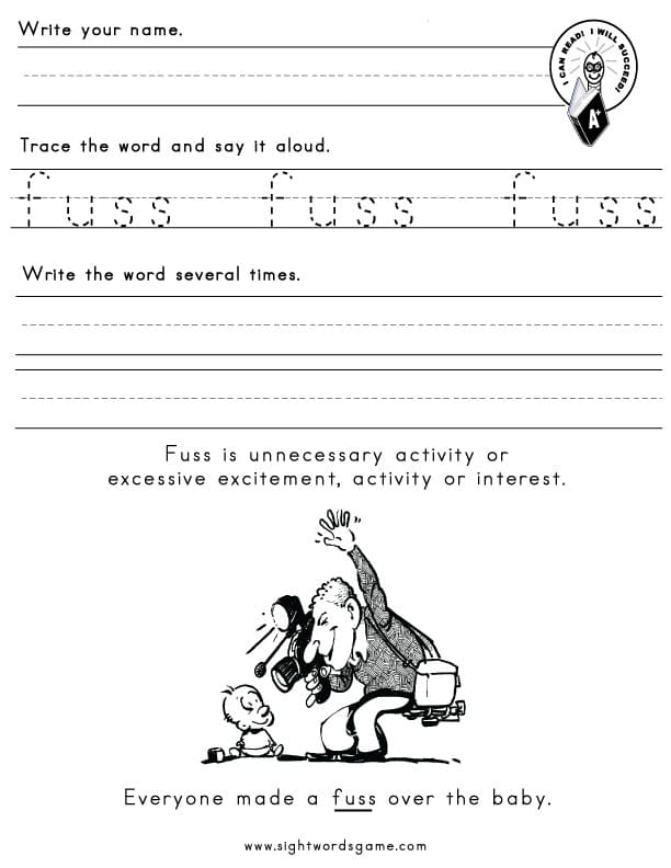 -USS Word Family - Sight Words, Reading, Writing, Spelling & Worksheets