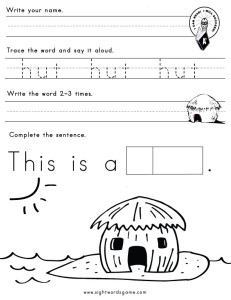 -UT Word Family - Sight Words, Reading, Writing, Spelling & Worksheets
