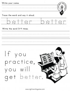 Printable Sight Word Worksheets - Sight Words, Reading, Writing ...