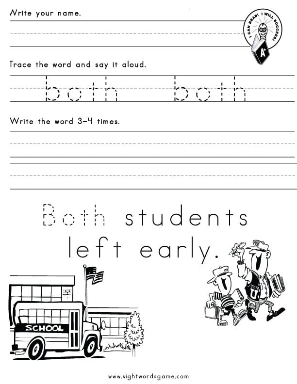 Printable Sight Word Worksheets - Sight Words, Reading, Writing ...