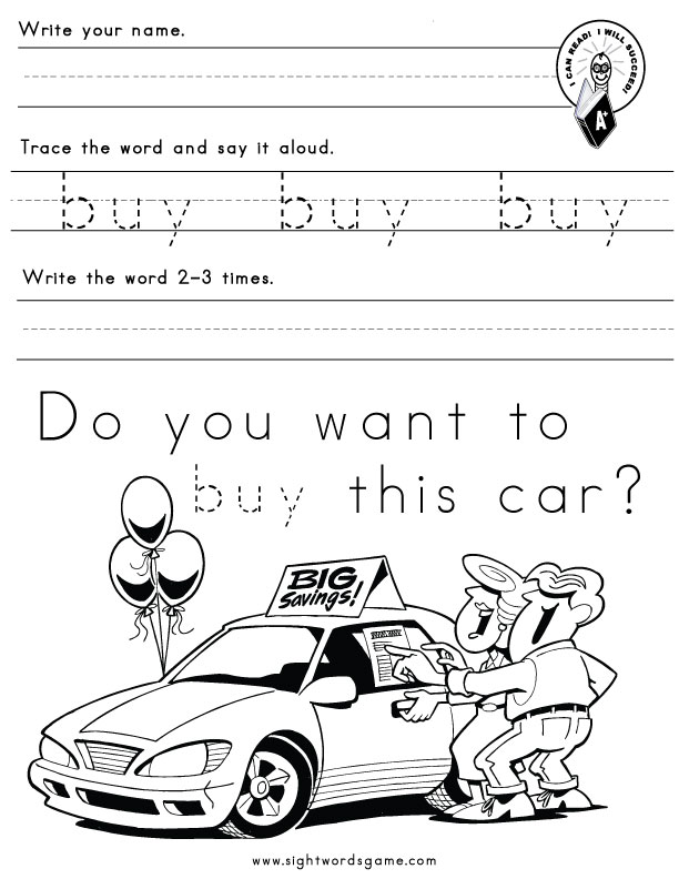 Printable Sight Word Worksheets - Sight Words, Reading, Writing ...