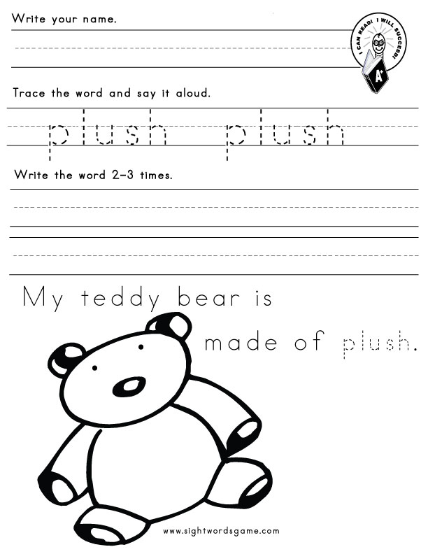 -USH Word Family - Sight Words, Reading, Writing, Spelling & Worksheets