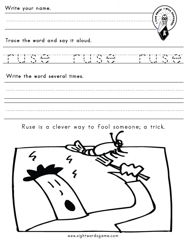 -USE Word Family - Sight Words, Reading, Writing, Spelling & Worksheets