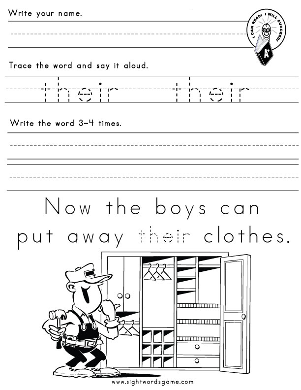 Printable Sight Word Worksheets - Sight Words, Reading, Writing ...