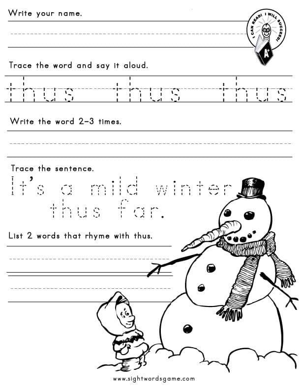 -US Word Family - Sight Words, Reading, Writing, Spelling & Worksheets