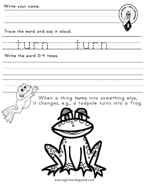 -URN Word Family - Sight Words, Reading, Writing, Spelling & Worksheets